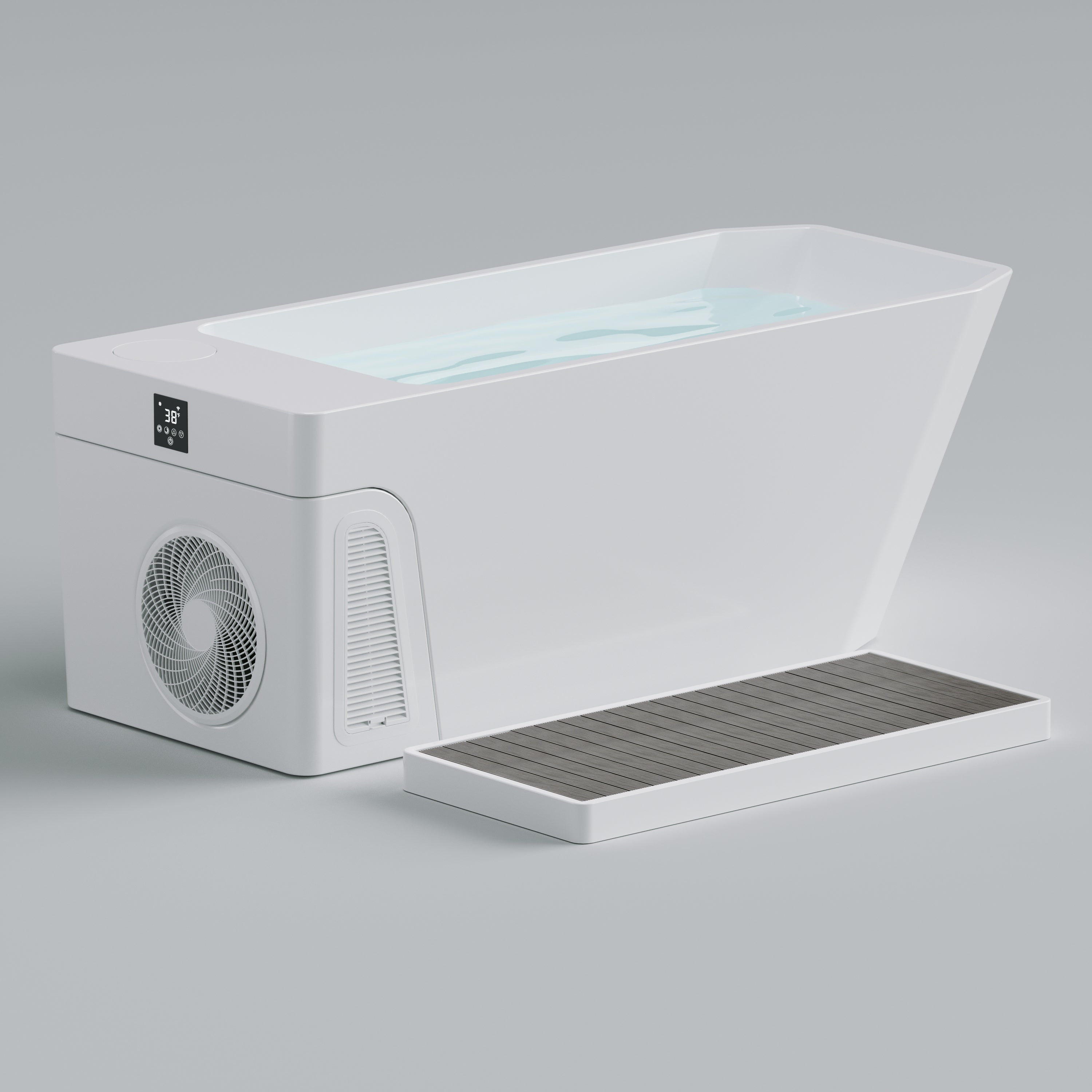 Icegalax Smart WIFI Acrylic All in One Cold Plunge Tub with Diamond-Cut ...